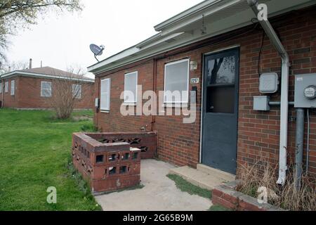 Gary, Indiana, USA. 28th Apr, 2021. Dorie Miller public housing homes ...