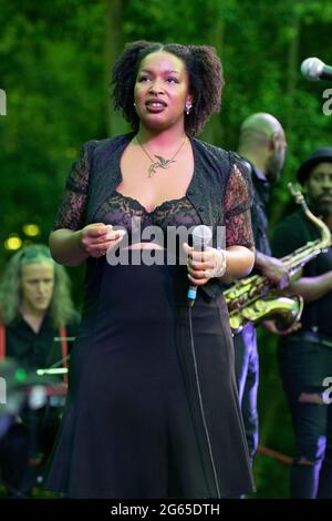 Singer Erin Corine performs during the "Ladies of Jazz & Soul" of the ...