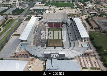 An aerial view of Kyle Field, Sunday, May 30, 2021 in College Station ...