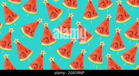 banner of christmas tree made from ribbon on a green background Stock ...