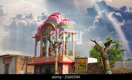 15 June 2021- Reengus, Sikar, India. Black and white portrait shot of a ...
