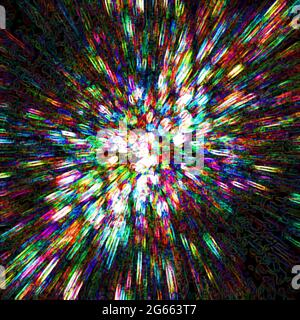 Glitter stream blur. Sparkling glare art. Shiny mix in color lens leak ...