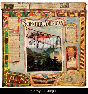 Photo creative collage picture artwork of funky joyful lady sitting ...