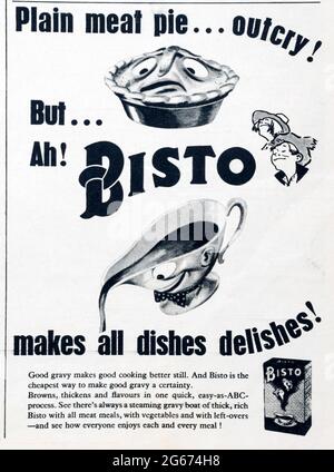 1950s UK Bisto Magazine Advert Stock Photo - Alamy