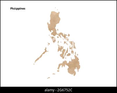 Philippines map. Blank vector map of the country with regions. Borders ...