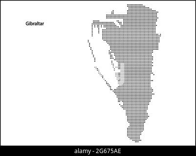 Gibraltar outline silhouette map illustration Stock Vector Image & Art ...
