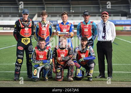 Manchester, UK. 02nd July, 2021. MANCHESTER, UK. JULY 2ND Harry McGurk of Belle Vue during the ...
