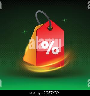 Percentage off discount tag, label numbers. Price cut, bargain sales ...