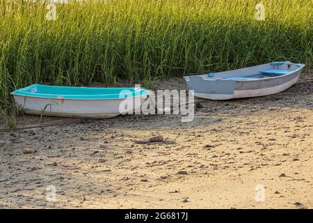 Rowboats on the beach at Pamet harbor, Truro, massachusetts Stock Photo ...