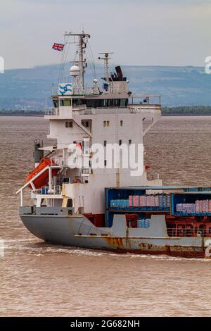 small coaster ship, coastal shipping, small oil tanker, shipping at ...