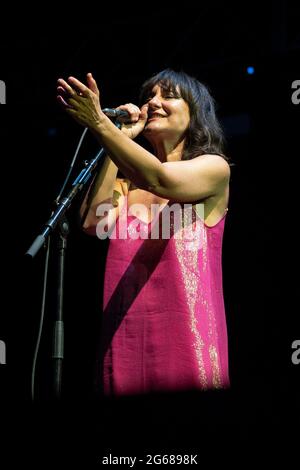 Madrid, Spain. 03rd July, 2021. Singer Eva Amaral of the group The ...