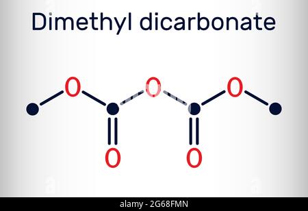 Dimethyl dicarbonate (DMDC) beverage preservative molecule. Additive ...
