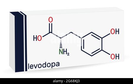 l-DOPA, levodopa molecule. It is an amino acid, is used to increase ...