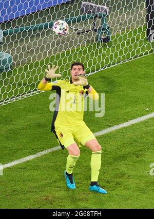 Thibaut Courtois of Belgium controls the ball during a FIFA Men’s World ...