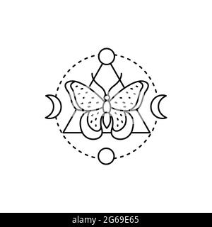 Boho-chic color line icon. Isolated vector element. Outline pictogram ...