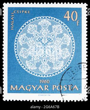 Hungary Postage Stamp - Halas Lace Stock Photo - Alamy