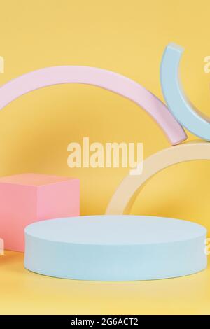 Exhibition Stand with round shape Stock Photo - Alamy