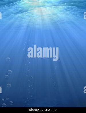 Ocean bottom, view beneath surface Stock Photo - Alamy