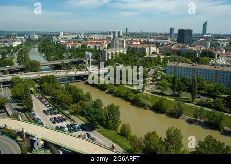 Danube River as it passes through Vienna Stock Photo - Alamy