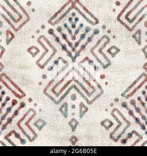 Seamless grungy tribal ethnic rug motif pattern Stock Photo - Alamy