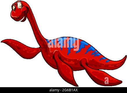 A pliosaurus dinosaur cartoon character illustration Stock Vector Image ...