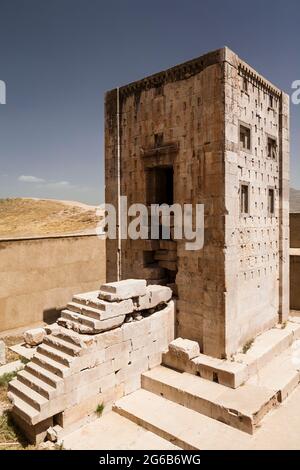 The ancient Achaemenid fire temple at at Naqsh-e Rostam near Persepolis ...