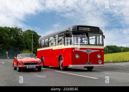 Leyland Open Top Coach - Bus Stock Photo - Alamy