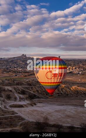 Göreme, Cappadocia, Turkey - March 19, 2021 - beautiful aerial view of ...