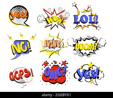 Speech bubbles with yes and no text, seamless background Stock Vector ...