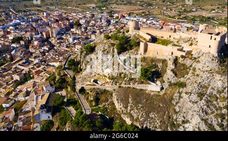 View of Castalla cityscape and ancient castle Stock Photo - Alamy