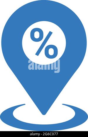 Location, discount icon - Vector EPS file. Perfect use for print media ...