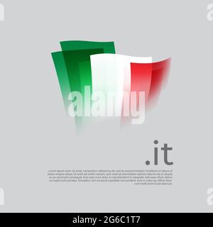 Stylized Italian flag. Italian flag, tricolor. Vector illustration ...