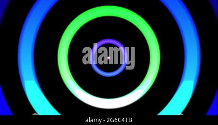 Image of multiple glowing neon green diamond shapes moving on seamless ...