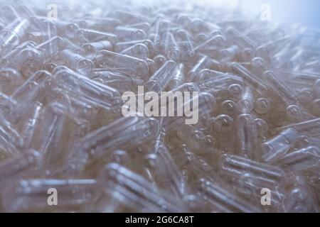 Empty clear soft gel capsules Stock Photo - Alamy