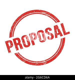PROPOSAL text written on red round vintage rubber stamp Stock Photo - Alamy