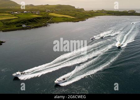Skellig Michael Cruises fleet of 6 boats, that take tourists to the ...