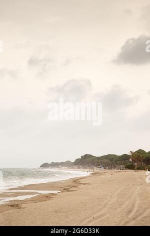 beach front image of salou in spain at dusk Stock Photo - Alamy