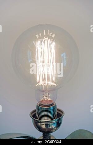 Antique Edison Light Bulb Vintage Carbon Tungsten Filament Stock Photo ...