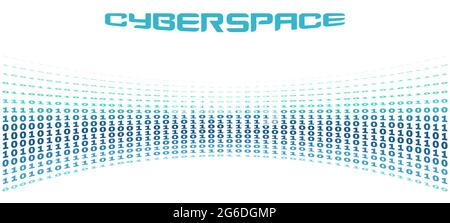 Matrix background with binary code. Perspective vector graphic pattern with ones and zeros Stock ...