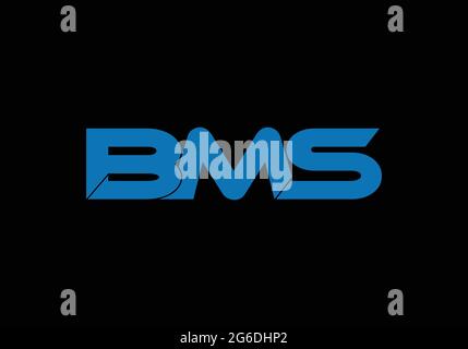 Initial Monogram Letter BMS Logo Design Vector Template B M S Letter ...