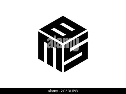 Initial Monogram Letter BMS Logo Design Vector Template B M S Letter ...