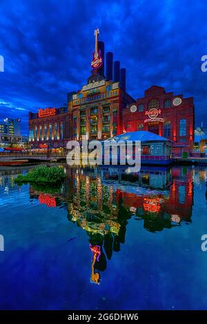 Hard Rock Cafe and Pratt Street Power Plant historic buildings at ...
