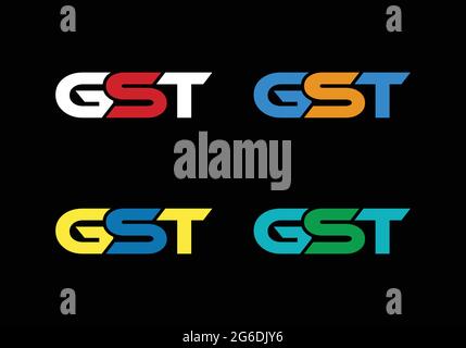 GST logo. GST letter. GST letter logo design. Initials GST logo linked ...