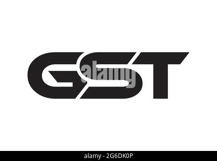 GST logo. GST letter. GST letter logo design. Initials GST logo linked ...