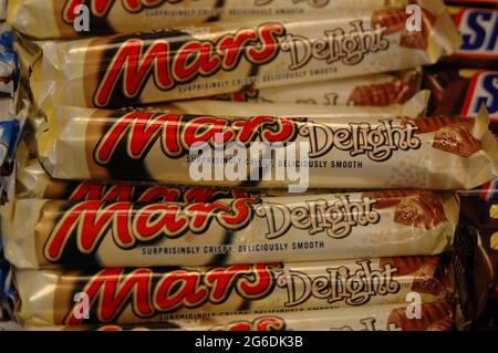 VARIOUS KIND OF CHOCOLATES ON SALE IN COPENHAGEN DENMARK OCT. 24,2005 ...