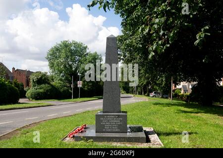 The village war memorial, Ansty, Warwickshire, England, UK Stock Photo ...