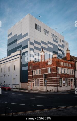 Hull New Theatre and old Central Fire Station in Hull, UK Stock Photo ...