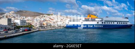 Ferry from Blue European Starling Ferries, Ermoupoli, Syros, Cyclades ...