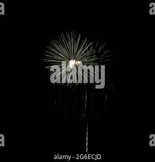 Fourth of July fireworks display at Emporia State University Welch ...
