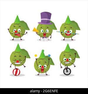 Guava fruit cartoon character with various angry expressions. Vector ...